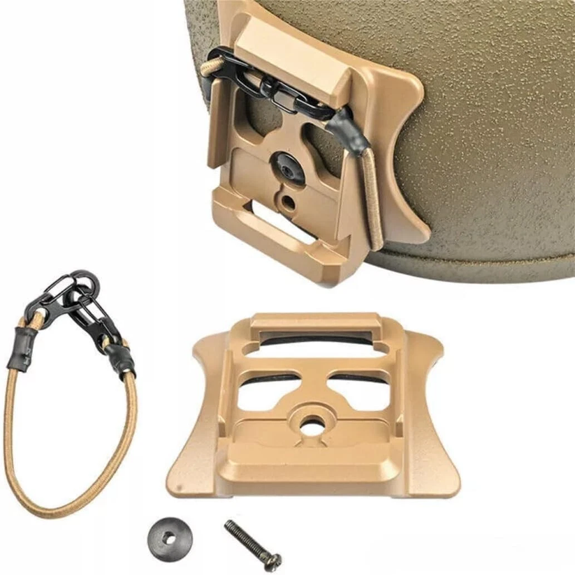 USMC ECH Combat Tactic Helmet NVG Mount Shroud Steel Sports Camera Bra ...